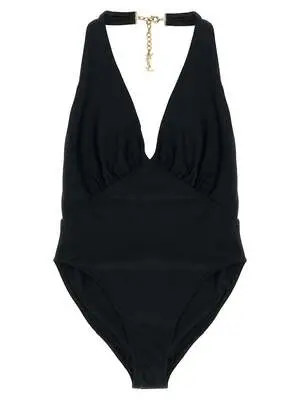 Saint Laurent Cassandre One-piece Swimsuit - Black