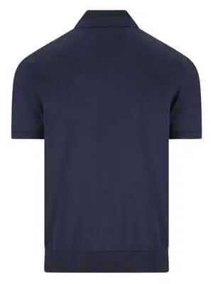 Brunello Cucinelli Logo Polo - Blue