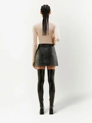 COURREGES Vinyl Mini Skirt - Black
