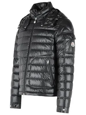 Moncler Lauros Short Hooded Down Jacket In Polyester - Black
