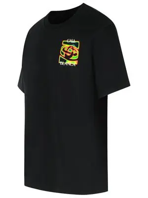 Casablanca Heat Map' Cotton T-shirt - Black