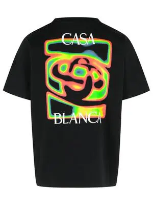 Casablanca Heat Map' Cotton T-shirt - Black