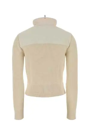 Moncler Cream Cotton And Polyester Zip-up Jacket