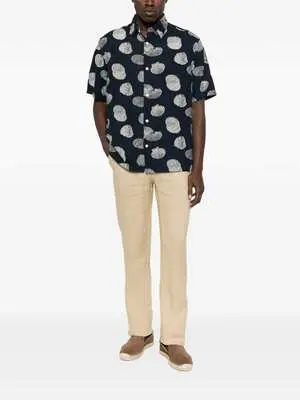 Kiton Linen Drawstring Waist Pants - Multicolor