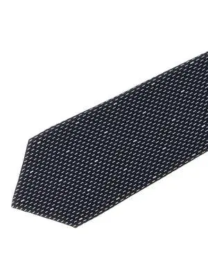 Saint Laurent Polka Dot Silk Crêpe Tie