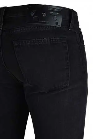 Off-White Slim Fit Jeans With Signature Stripes