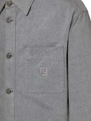 Fendi Grey Cotton Shirt Jacket