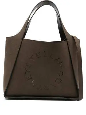 Stella McCartney Tote Bag With Perforated Logo - Brown