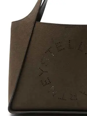 Stella McCartney Tote Bag With Perforated Logo - Brown