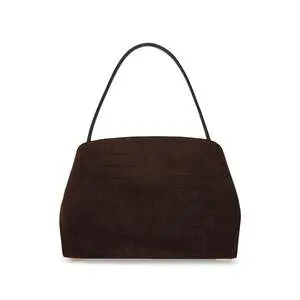 FERRAGAMO Soft Hug Bag In Printed Suede - Brown