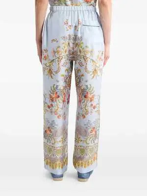 Etro Printed Silk Trousers - Multicolor