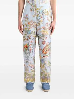 Etro Printed Silk Trousers - Multicolor