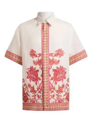 Etro Geometric Floral Linen Shirt
