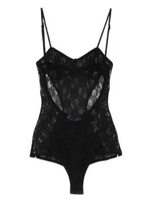 Attico Lace Bodysuit - Black