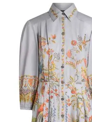 Etro Floral Print Cotton Shirt Dress - Multicolor