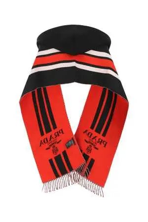 Prada Embroidered Wool Scarf