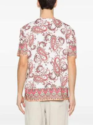 Etro T-shirt With Paisley Trim