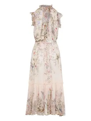 Zimmermann Rebellion Flutter Midi Dress - Multicolor