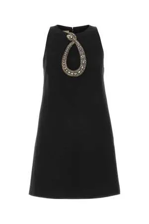 Valentino Garavani Crepe Couture Mini Dress - Black