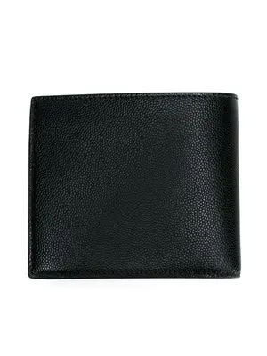 Saint Laurent Embossed Logo Bi-fold Wallet - Black