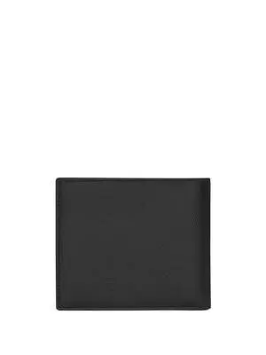 Saint Laurent Embossed Logo Bi-fold Wallet - Black