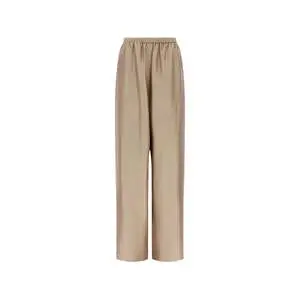 FERRAGAMO Jacquard Silk Twill Trousers - Cream