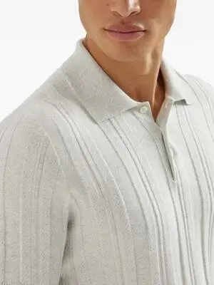Brunello Cucinelli Ribbed Knit Polo Shirt