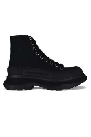 Alexander McQueen Tread Slick High Top Lace-up Sneakers - Black