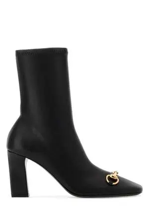 Gucci Leather Signora Ankle Boots - Black