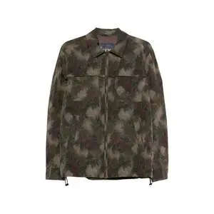 Herno Floral Print Zip-up Shirt Jacket - Green