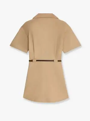 Celine Short Sleeve Dress With Triomphe Embroidery