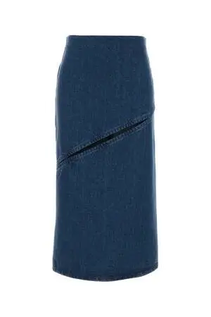 JIL SANDER Asymmetrical Denim Skirt - Blue