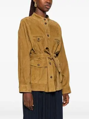 YVES SALOMON Belted Suede Jacket