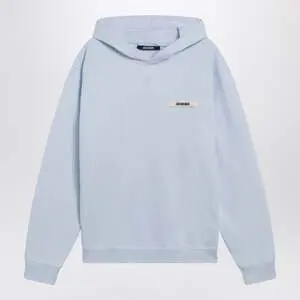 Jacquemus Light Cotton Fleece Hooded Sweatshirt With Grosgrain Logo Detail