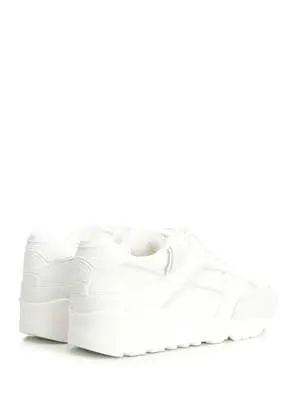 Saint Laurent Bump" Sneakers In Smooth Leather And Suede - White