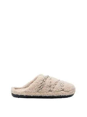 Moon Boot Teddy Slippers With Lace-up Detail - Multicolor