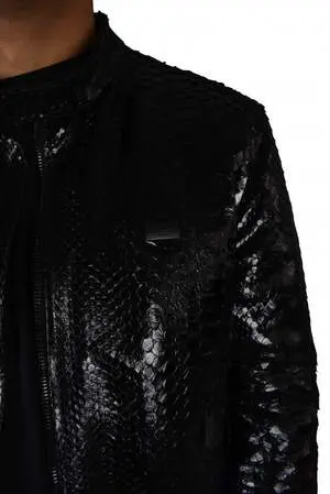 Philipp Plein Python Biker Jacket