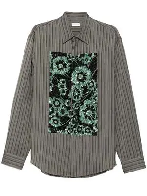 Dries Van Noten Caper Emb Shirt - Gray