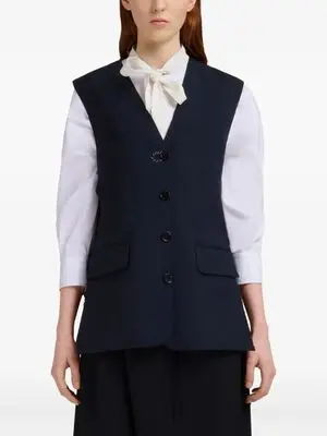 Marni Wool Waistcoat With Side Slits