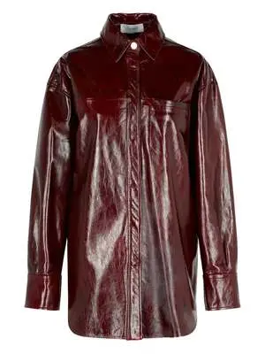 Sportmax Nappa Leather Shirt - Red