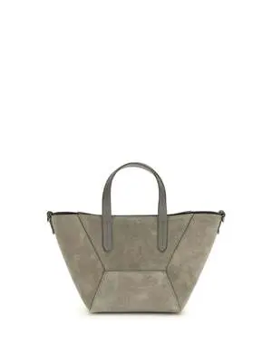 Brunello Cucinelli Suede Shoulder Bag - Brown