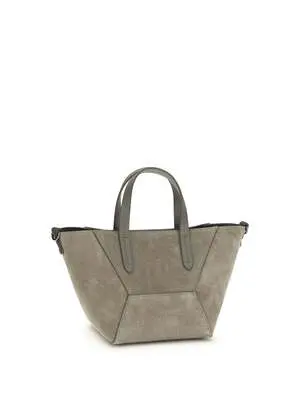Brunello Cucinelli Suede Shoulder Bag - Brown