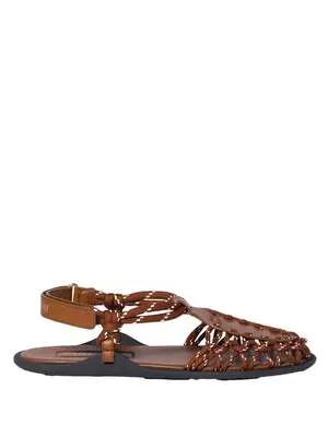 Miu Miu Leather Sandals With Knotted Detail