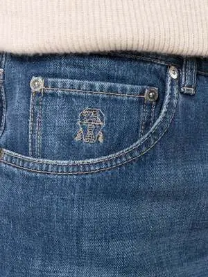 Brunello Cucinelli Straight-leg Jeans With Faded Effect - Blue