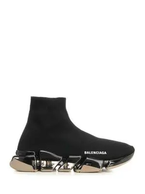 Balenciaga Speed 2.0 Full Clear Sole Sneaker - Black