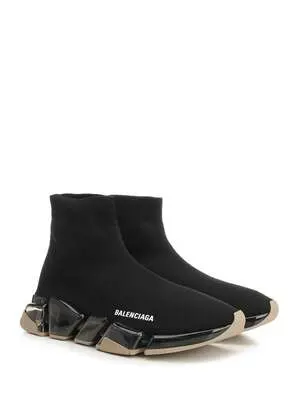 Balenciaga Speed 2.0 Full Clear Sole Sneaker - Black