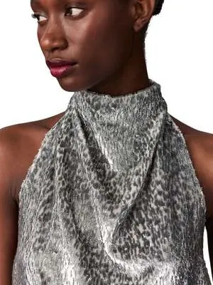 Stella McCartney Metallic Velvet Halterneck Top