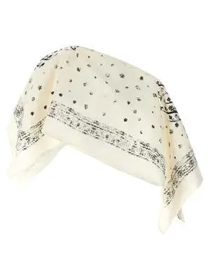 Alberta Ferretti Printed Linen Hood Top