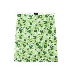 Miu Miu Floral Print Straight Skirt - Green