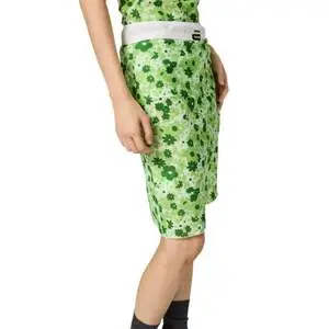Miu Miu Floral Print Straight Skirt - Green